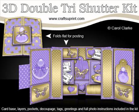 3D Perfumes Double Tri Shutter Card Kit - CUP347658_359 | Craftsuprint