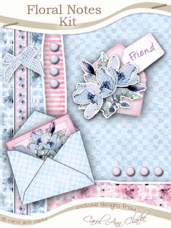 Floral Notes Pink & Blue Kit with Step by Step Decoupage - CUP35995_359 ...