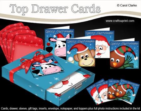 3D Top Drawer Xmas Cute Fun Cards Bumper Kit - CUP368713_359 | Craftsuprint