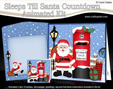 3D Xmas Santa Claus Sleeps Till Santa Countdown Moveable - CUP373952 ...