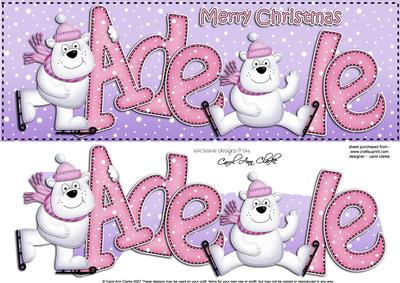Xmas Large Dl Adele Quick Card N 3D Decoupage - CUP375705_359 ...
