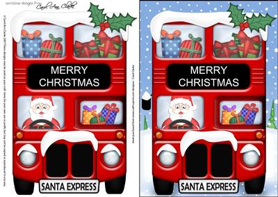 Xmas Santa Express Merry Christmas A5 3D Decoupage - CUP377603_359 ...
