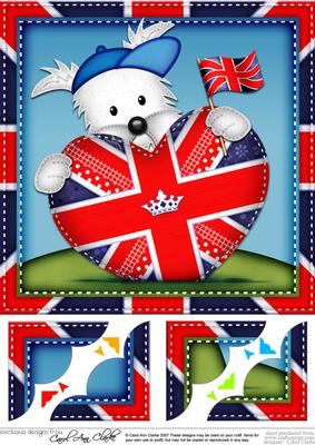 8x8 Jock Westie's Union Jack Flag Heart Scalloped Topper - CUP384842 ...