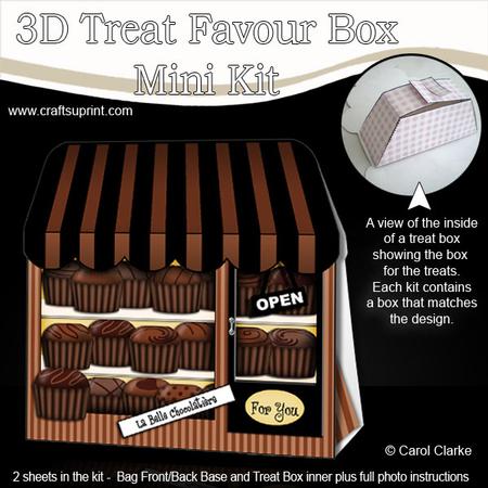 3D Little Chocolate Shop Treat or Favour Box Mini Kit - CUP387344_359 ...