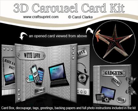 3D Gadgets N Gizmos Carousel Card Kit - CUP388220_359 | Craftsuprint
