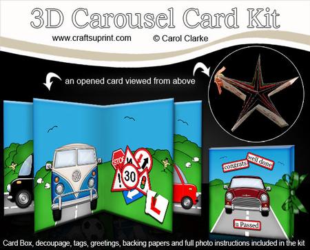 3D Vehicles and Transport Carousel Card Kit - CUP388243_359 | Craftsuprint