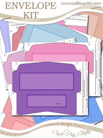 10 Mini Dl (80 x 215mm) Brighter Dots Envelope Kit - CUP396667_359 | Craftsuprint