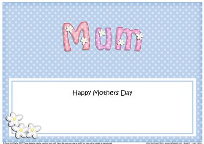 Mothers Day Mum Matching Large Dl Insert - CUP406174_359 | Craftsuprint