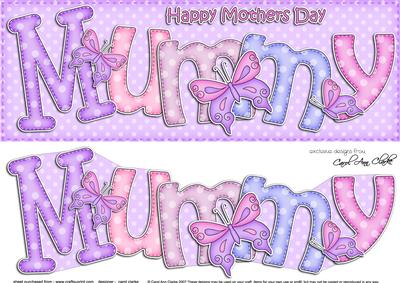 Large Dl Mothers Day Mummy Butterflies Card & 3D Decoupage - CUP406545 ...