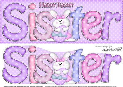 Large Dl Easter Sister Quick Card & 3D Decoupage - CUP406958_359 ...