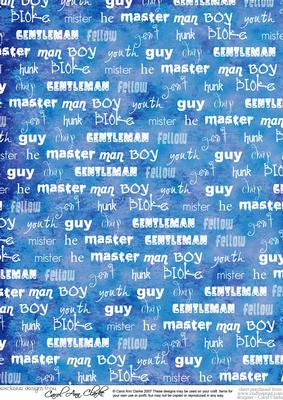 Men's DIY Grundgey Man Words Backing Paper - CUP40971_359 | Craftsuprint