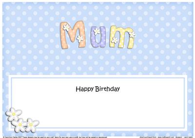 Birthday Mum Matching Large Dl Insert - CUP411740_359 | Craftsuprint