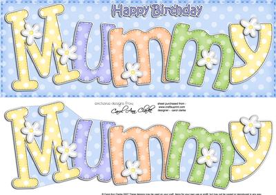 Large Dl Birthday Mummy Quick Card N 3D Decoupage - CUP411747_359 ...