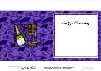 Anniversary Champers Chocs N Roses Matching Square Insert - CUP412012 ...
