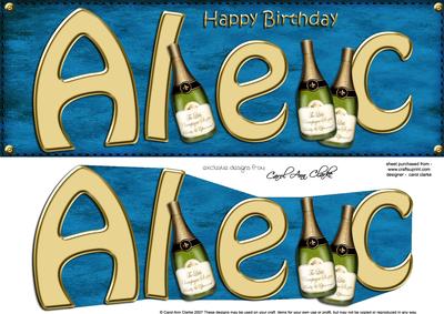 Large Dl Birthday Alec Card & 3D Decoupage - CUP416962_359 | Craftsuprint