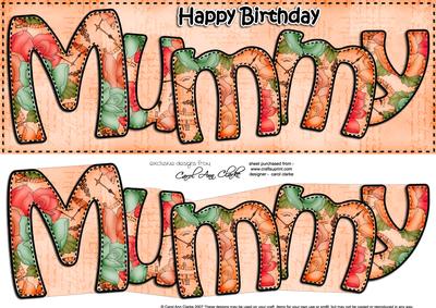 Large Dl Birthday Mummy Card & 3D Decoupage - CUP419439_359 | Craftsuprint