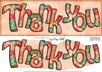 Large Dl Thank You Card & 3D Decoupage - CUP420958_359 | Craftsuprint