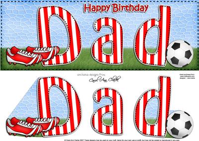 Happy Birthday Dad Large Dl 3D Decoupage - CUP424717_359 | Craftsuprint