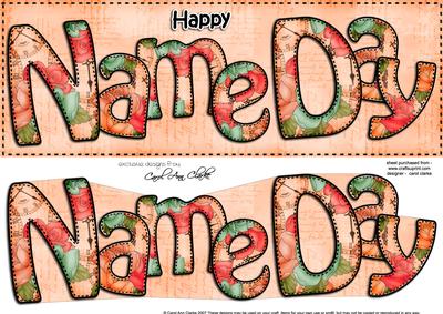 Large Dl Name Day Card & 3D Decoupage - CUP425660_359 | Craftsuprint