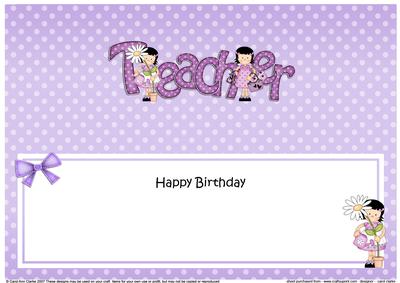Girlz Birthday Teacher Large Dl Matching Large Dl Insert - CUP425950 ...