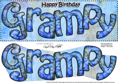 Large Dl Happy Birthday Grampy Card & 3D Decoupage - CUP427389_359 ...