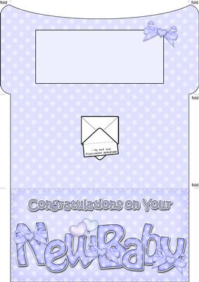 New Baby Boy Money or Gift Wallet and Card - CUP428982_359 | Craftsuprint