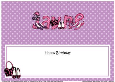 Happy Birthday Jayne Matching Large Dl Insert - CUP429421_359 ...