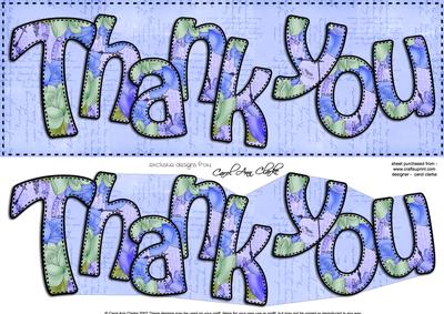 Large Dl Thank You Card & 3D Decoupage - CUP430633_359 | Craftsuprint