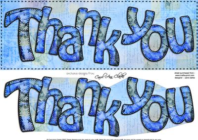 Large Dl Thank You Card & 3D Decoupage - CUP430903_359 | Craftsuprint