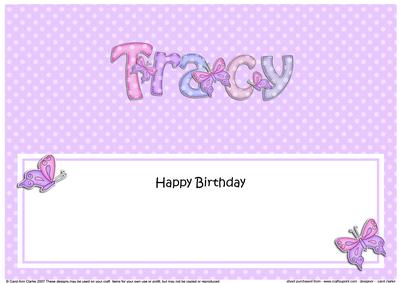 Happy Birthday Tracy Matching Large Dl Insert - CUP431272_359 ...
