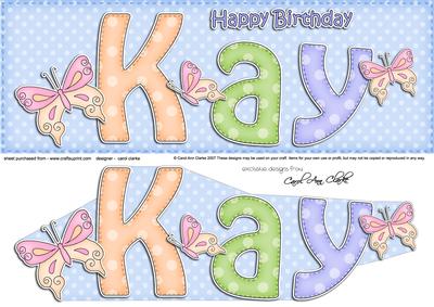 Large Dl Happy Birthday Kay Quick Card & 3D Decoupage - CUP432899_359 ...