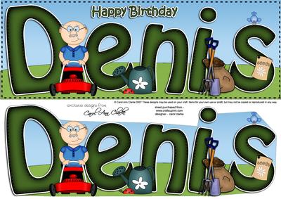 Large Dl Happy Birthday Denis Quick Card & 3D Decoupage - CUP432902_359 ...