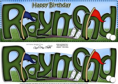 Large Dl Happy Birthday Raymond Quick Card & 3D Decoupage - CUP432904 ...