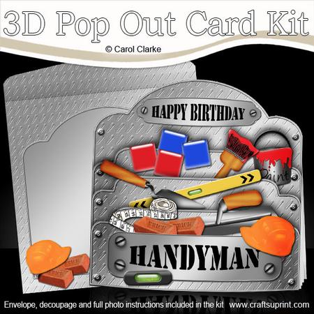 3D DIY Handyman Tools Pop Out Card Kit - CUP433942_359 | Craftsuprint