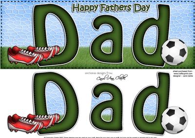 Large Dl Fathers Day Dad Football Card N 3D Decoupage - CUP433951_359 ...