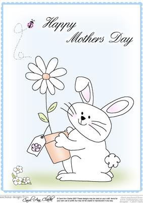 A4 Little Bunny - Mothers Day - CUP43613_359 | Craftsuprint
