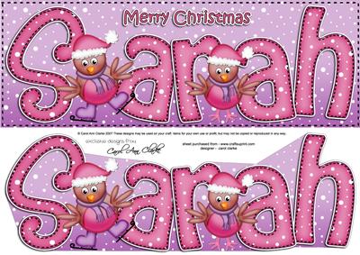 Merry Christmas Sarah Robins Large Dl & 3D Decoupage - CUP439925_359 ...
