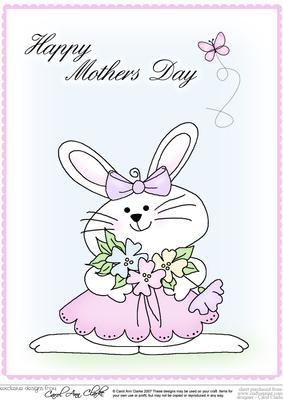 A4 Little Bunny - Mothers Day - CUP44165_359 | Craftsuprint