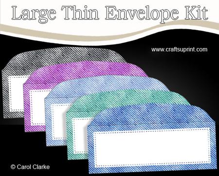 5 Large Slim Denim Envelopes Kit - CUP441816_359 | Craftsuprint