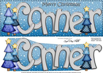 Merry Christmas Conner Xmas Trees Large Dl & 3D Decoupage - CUP442413 ...