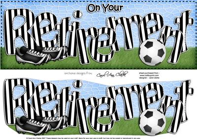 Large Dl Retirement Football Card & 3D Decoupage - CUP443301_359 ...