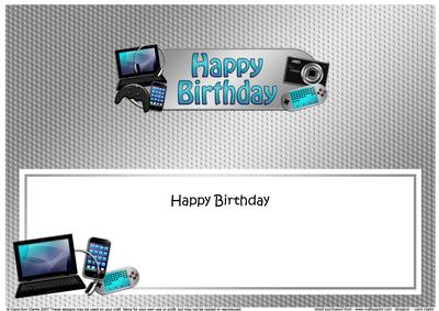 Birthday Gadgets & Gizmos Matching Large Dl Insert - CUP444570_359 ...