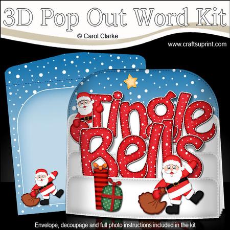 Christmas Jingle Bells Santa Pop Out Xmas Word Card - CUP448122_359 ...