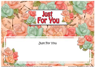 Just for You Roses Matching Large Dl Insert - CUP453313_359 | Craftsuprint