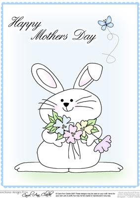 A4 Little Bunny - Mothers Day - CUP45841_359 | Craftsuprint