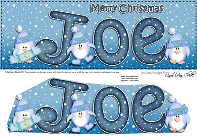 Merry Christmas Joe Penguins Large Dl & 3D Decoupage - CUP460311_359 ...