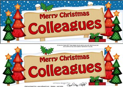 Xmas Colleagues Trees Signpost Large Dl Easicut 3D Decoupage ...