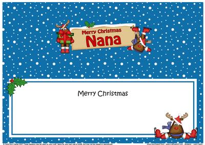 Xmas Nana Rudolph Signpost Large Dl Matching Insert - CUP461573_359 ...