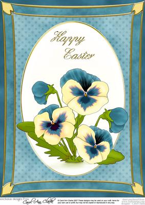 A4 Pansy - Easter - CUP46221_359 | Craftsuprint