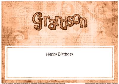 Birthday Grandson Clocks Matching Large Dl Insert - CUP463066_359 ...